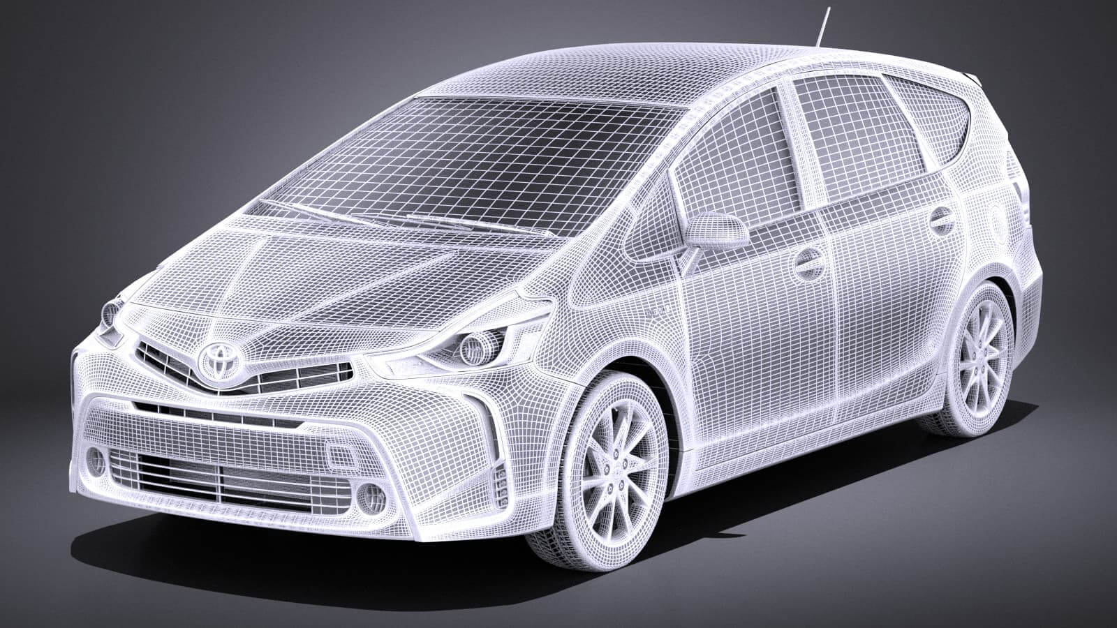 Toyota Prius V 2017 (V-Ray) 3D Model by SQUIR