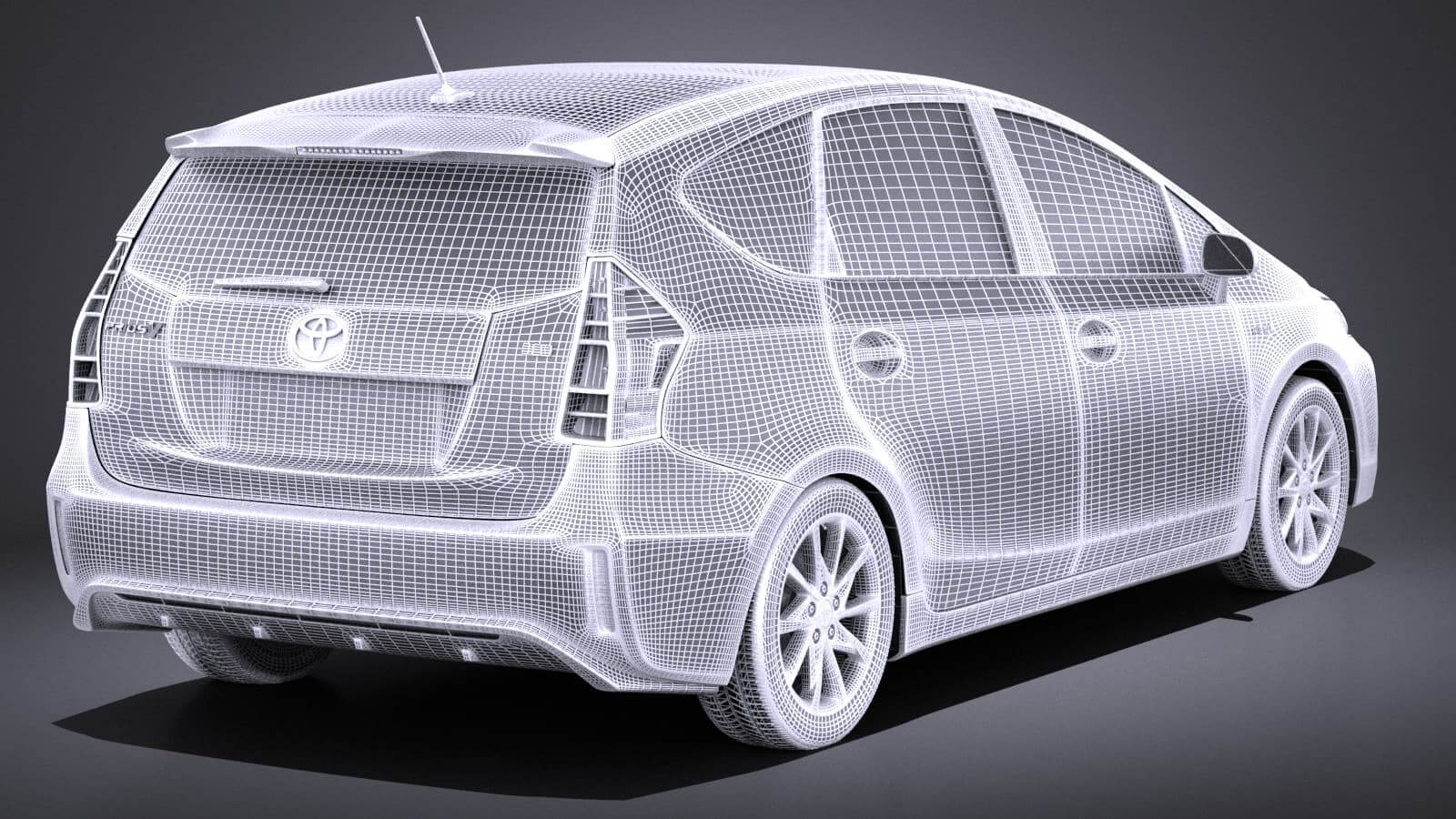 Toyota Prius V 2017 (V-Ray) 3D Model by SQUIR