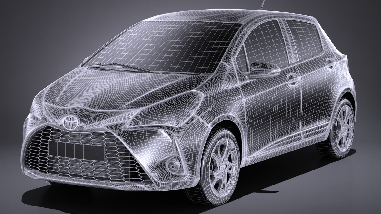 Toyota Yaris Hybrid 2017 - 3D Model by SQUIR