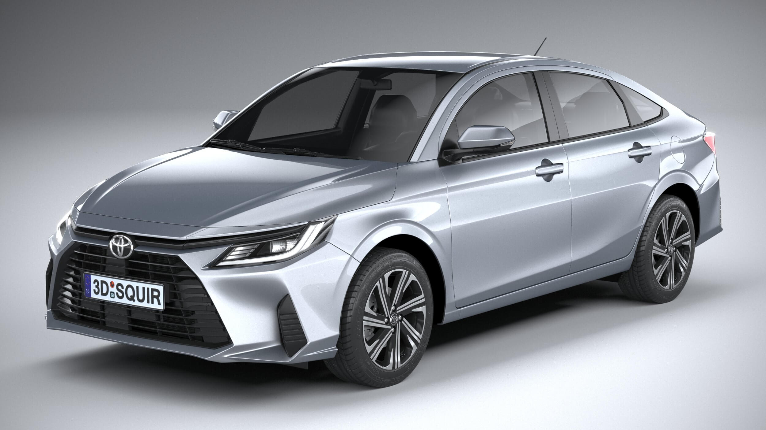 Toyota Yaris Sedan 2023 - 3D Model by SQUIR