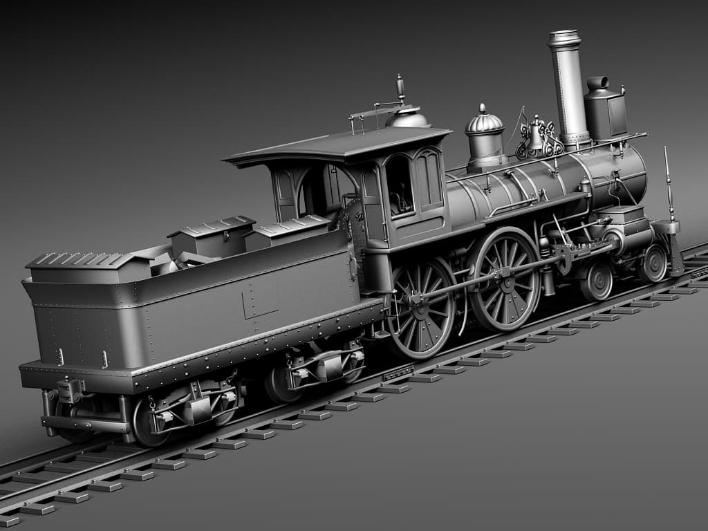 Union Pacific 119 Steam Train 1868 - 3D Model by SQUIR