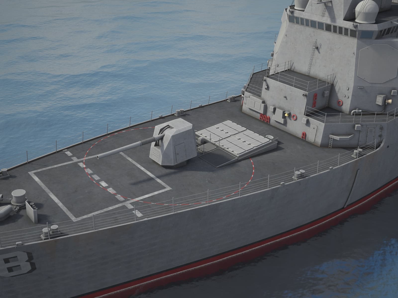 USS Forrest Sherman DDG98 Destroyer - 3D Model by SQUIR