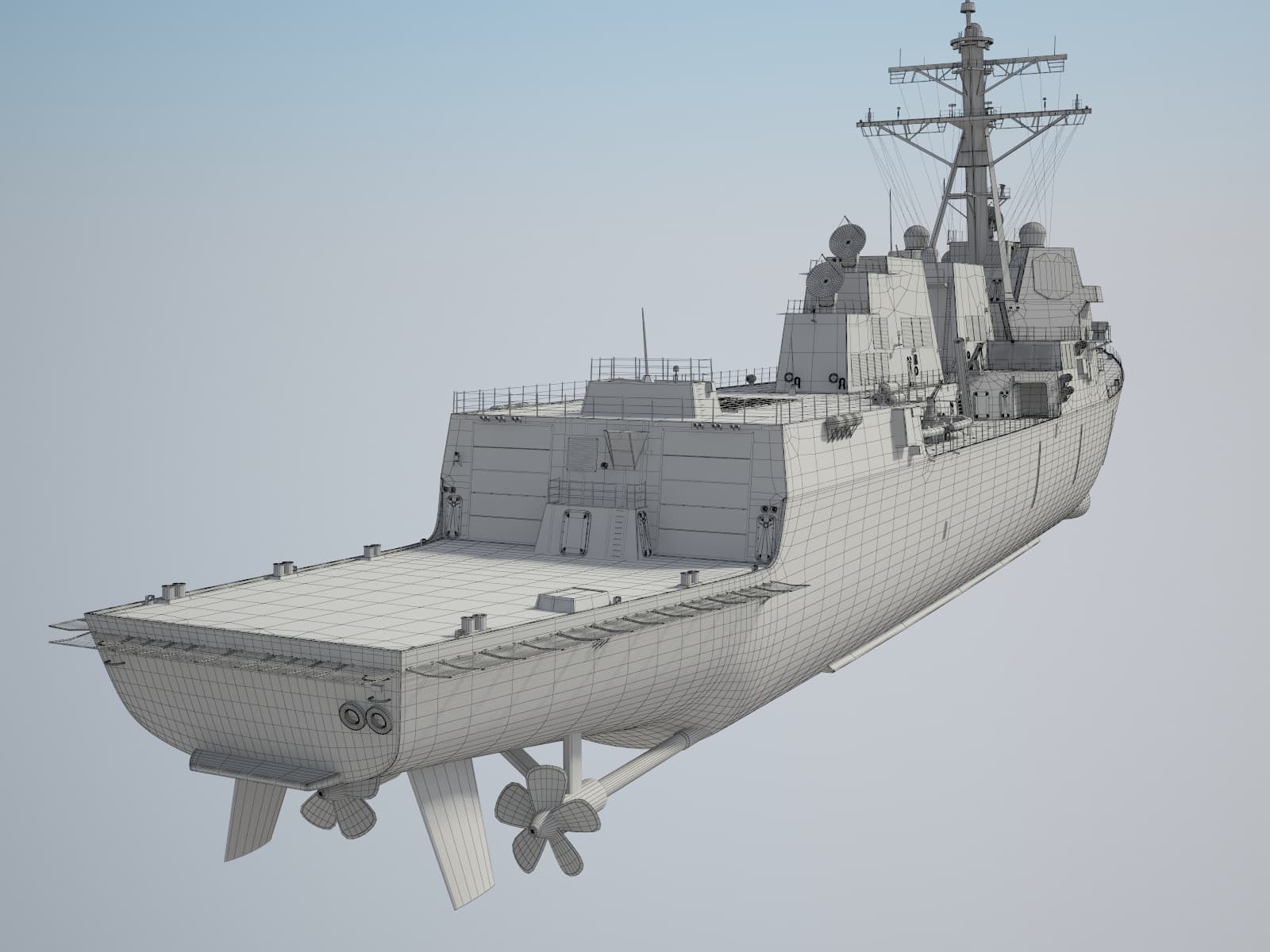 USS Forrest Sherman DDG98 Destroyer - 3D Model by SQUIR