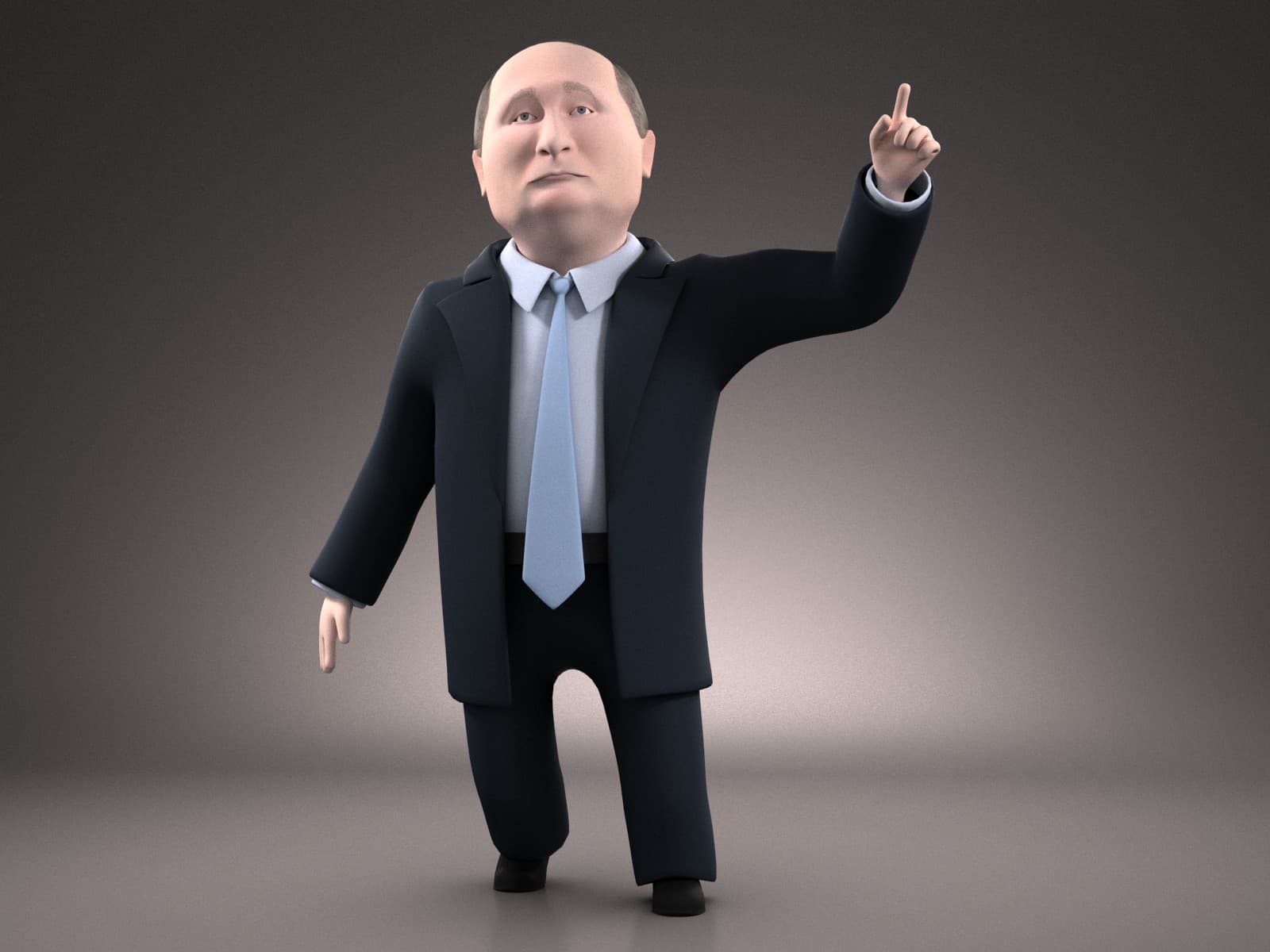 Vladimir Putin (cartoon) - 3D Model by SQUIR