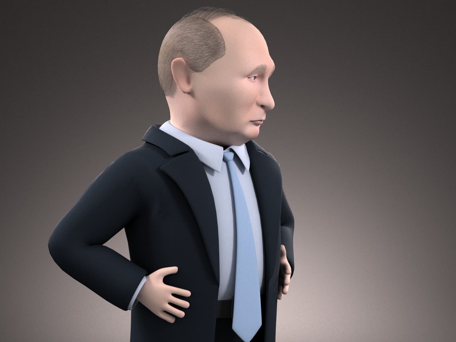 Vladimir Putin (cartoon) - 3D Model by SQUIR