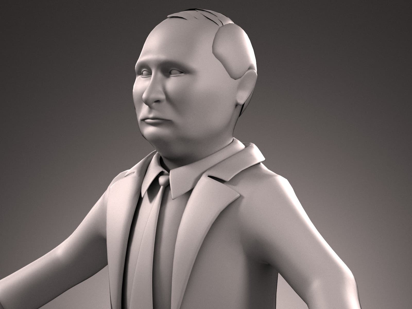 Vladimir Putin (cartoon) - 3D Model by SQUIR