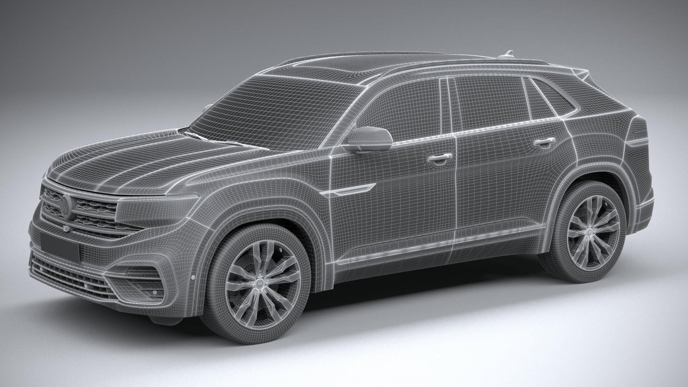 Volkswagen Atlas Cross Sport R-Line 2021 3D Model by SQUIR