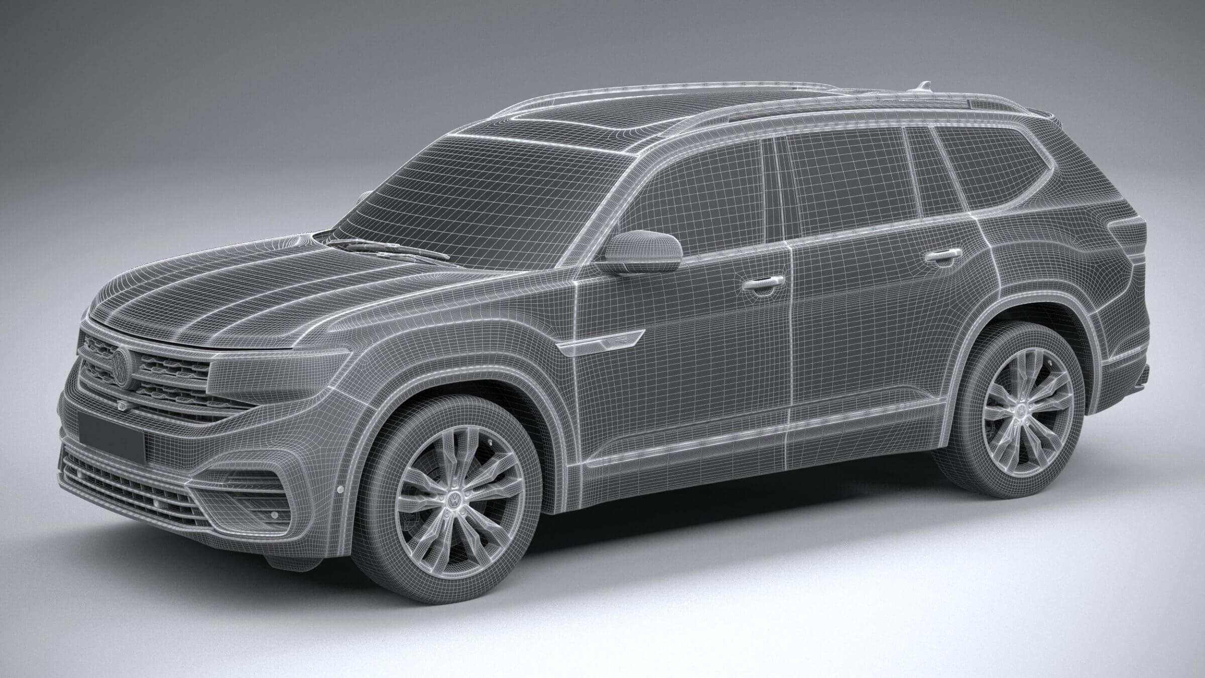 Volkswagen Atlas R-line 2021 3D Model by SQUIR