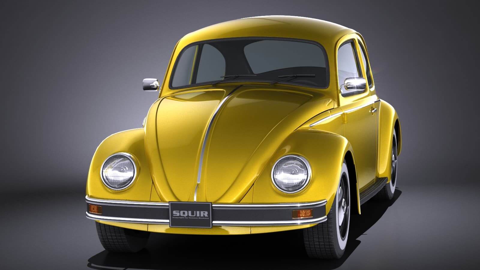 Volkswagen Beetle 1980 (V-Ray) 3D Model by SQUIR