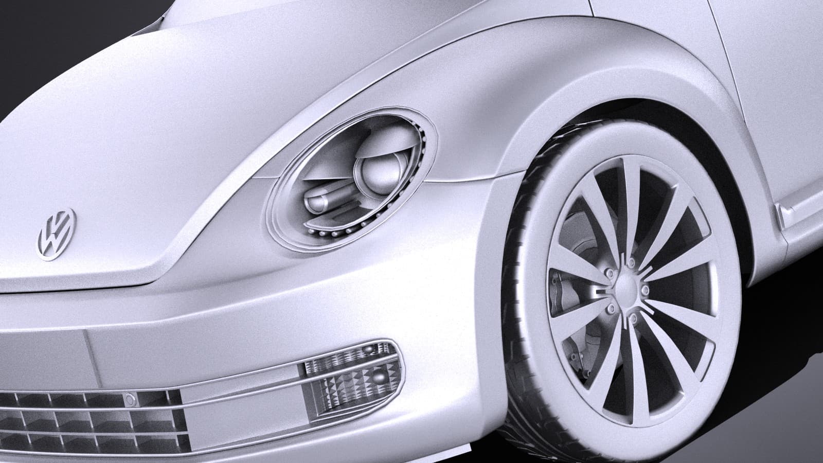 Volkswagen Beetle 2012-2015 (V-Ray) 3D Model by SQUIR