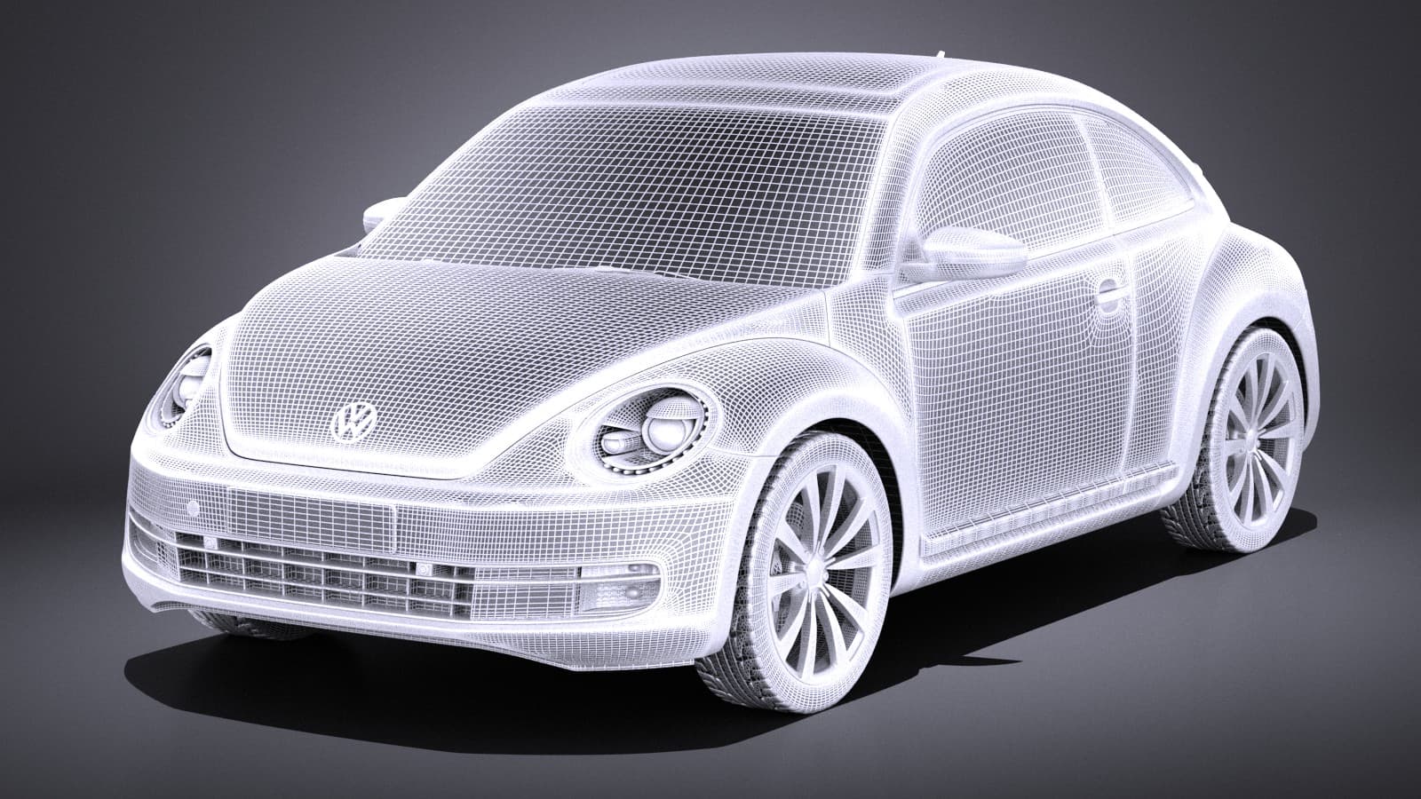 Volkswagen Beetle 2012-2015 (V-Ray) 3D Model by SQUIR