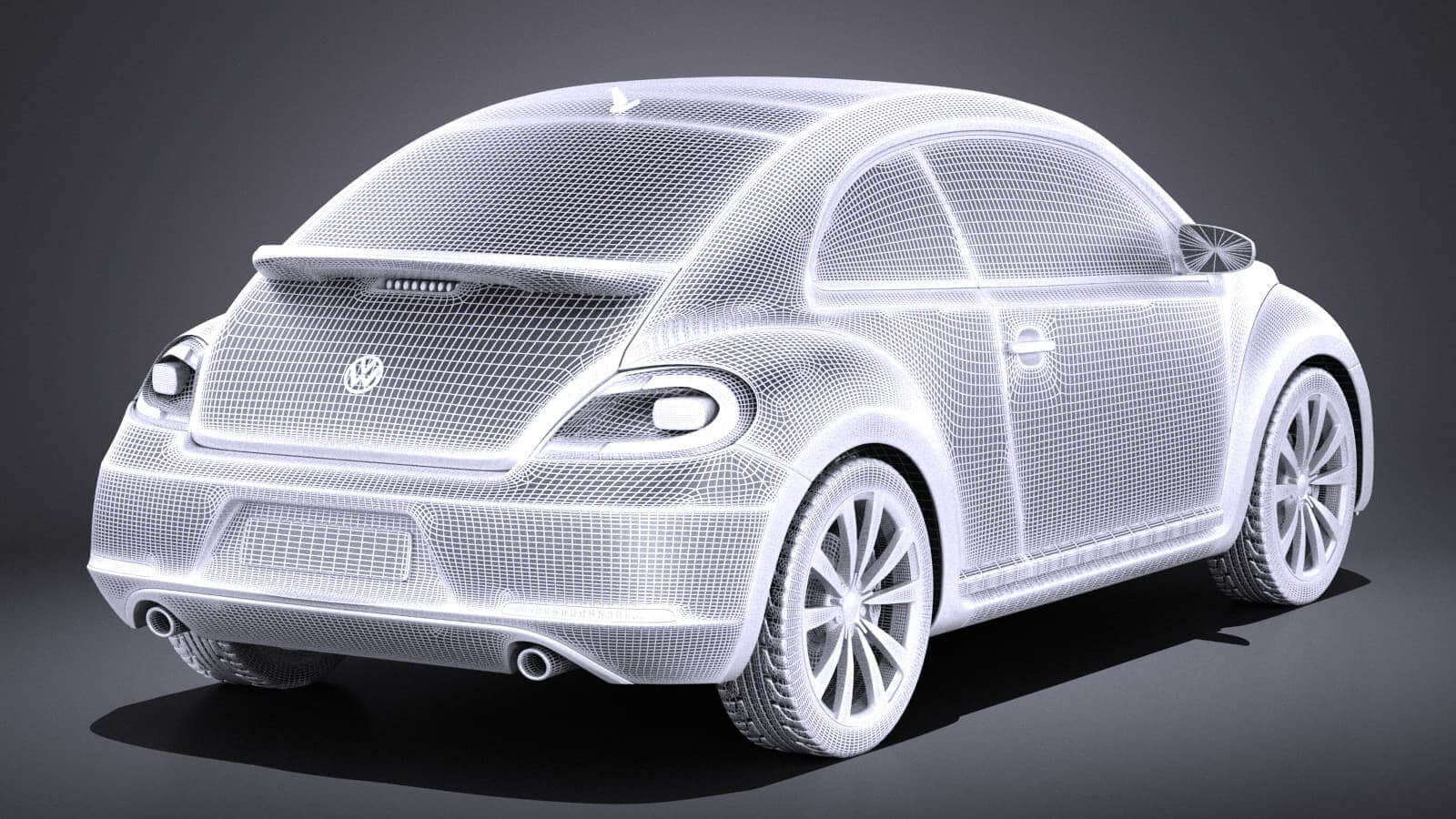 Volkswagen Beetle 2012-2015 (V-Ray) 3D Model by SQUIR