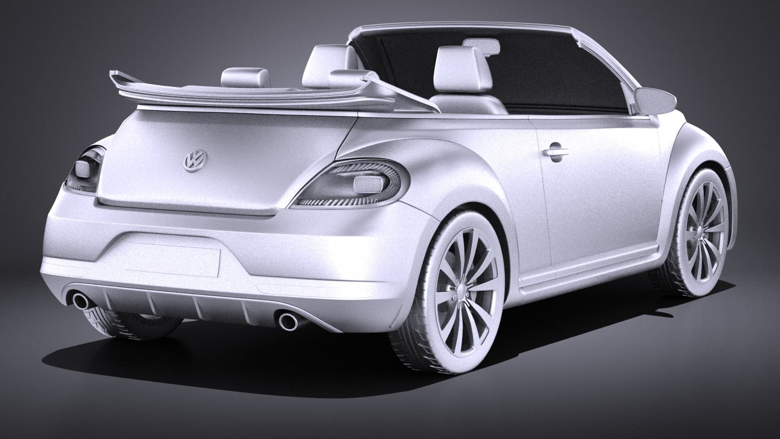 Volkswagen Beetle Convertible R-line 2015 (V-Ray) 3D Model by SQUIR