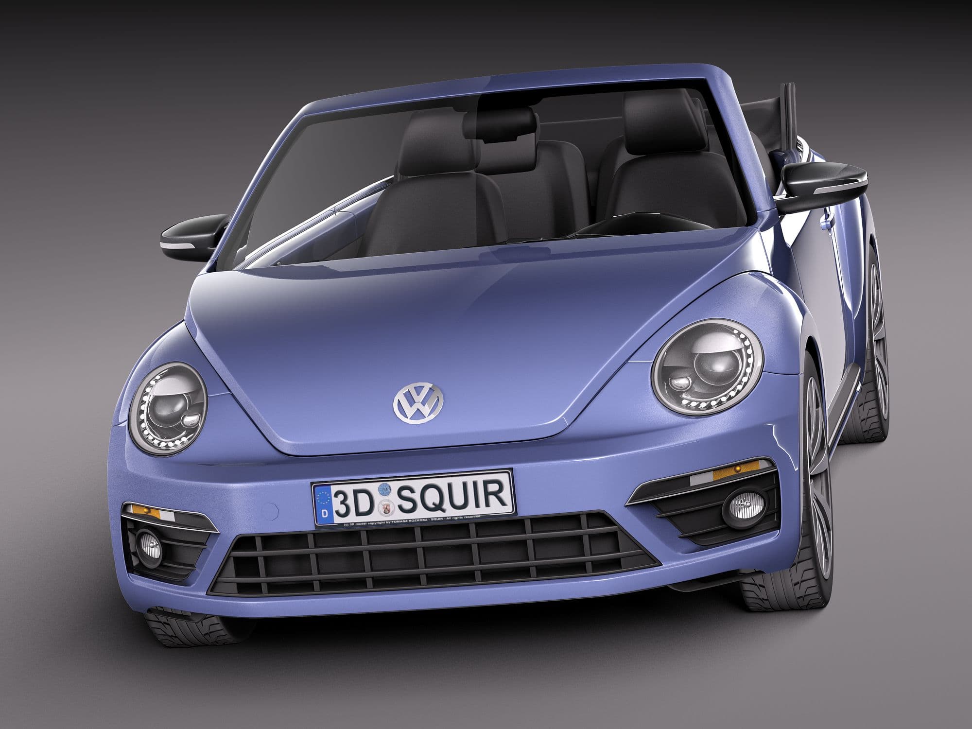 Volkswagen Beetle Convertible R-line 2015 3D Model by SQUIR