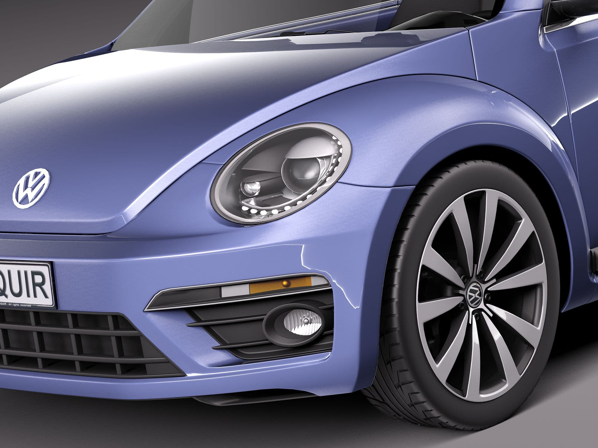 Volkswagen Beetle Convertible R-line 2015 3D Model by SQUIR
