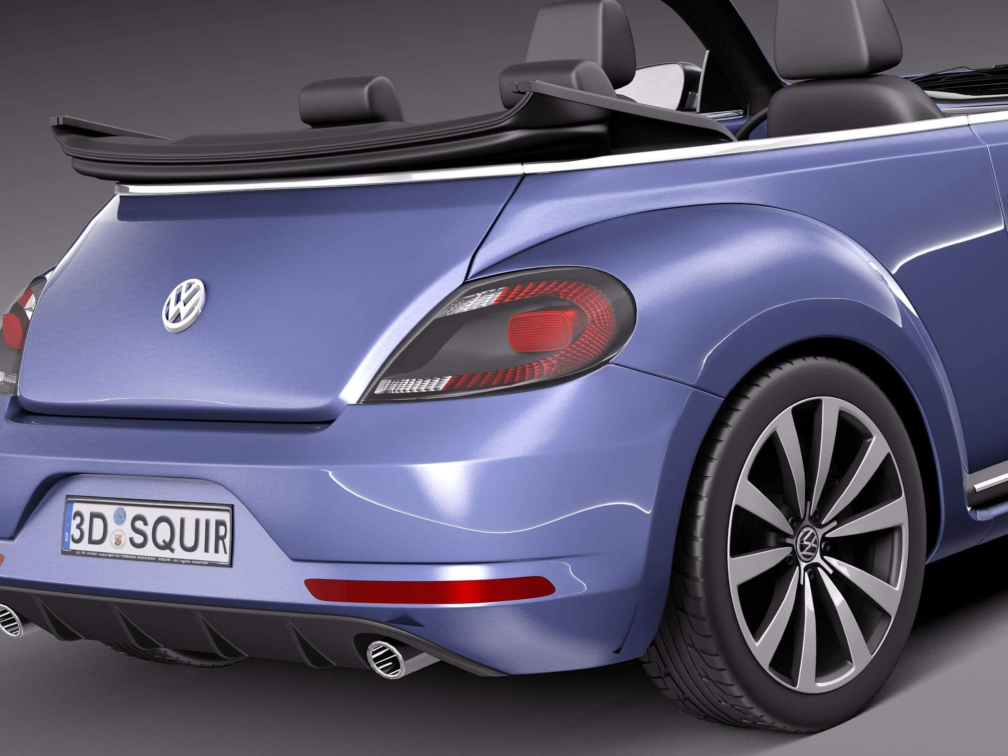Volkswagen Beetle Convertible R-line 2015 3D Model by SQUIR