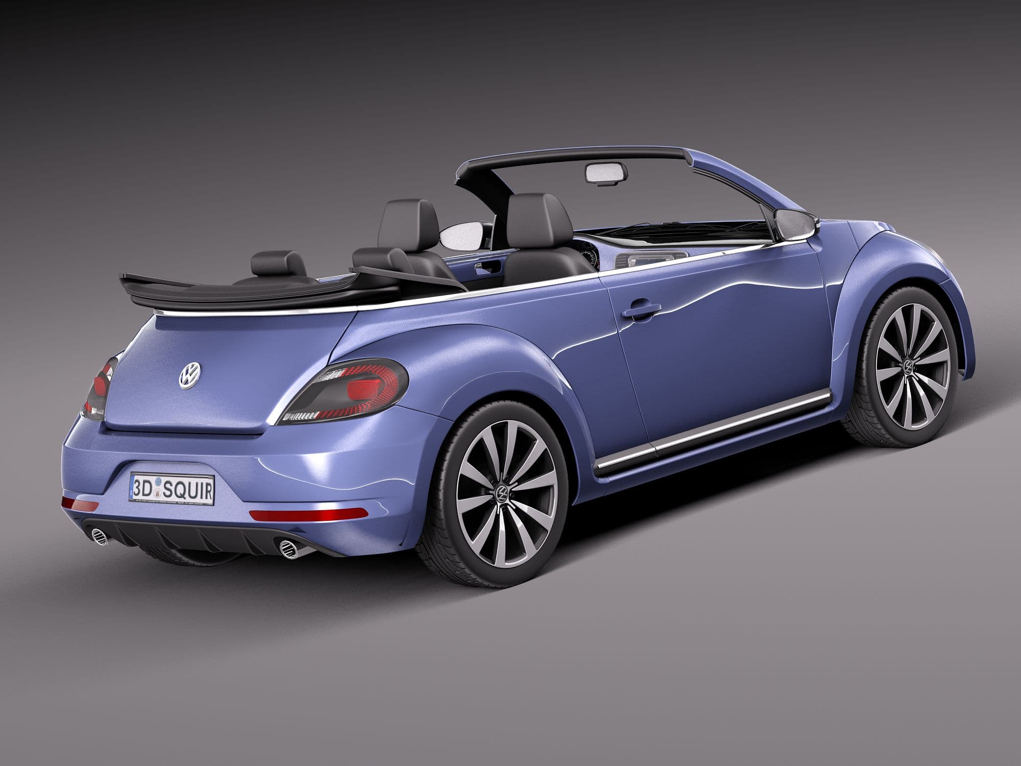 Volkswagen Beetle Convertible R-line 2015 3D Model by SQUIR
