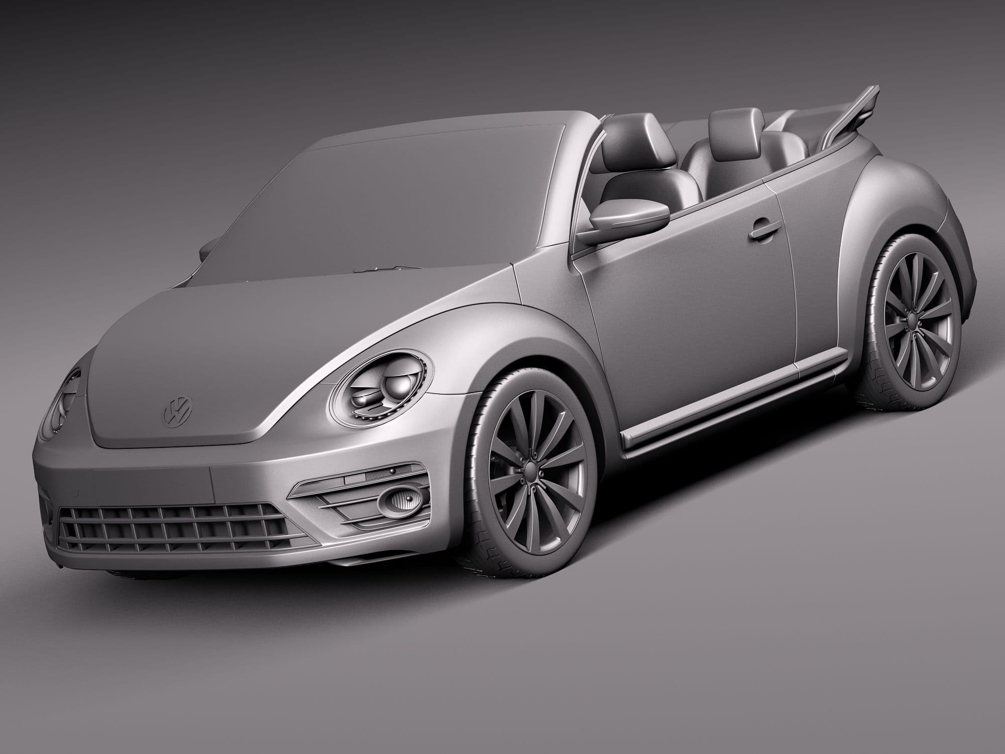 Volkswagen Beetle Convertible R-line 2015 3D Model by SQUIR