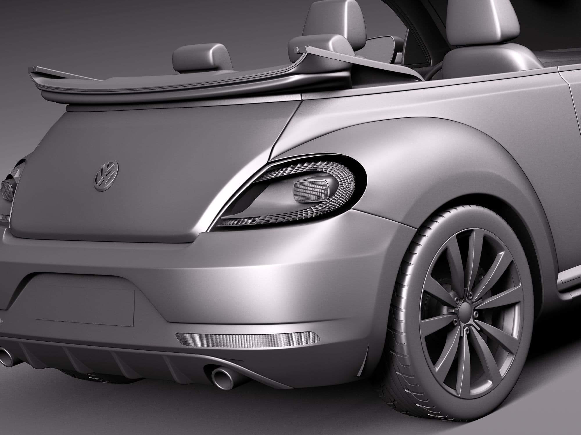 Volkswagen Beetle Convertible R-line 2015 3D Model by SQUIR