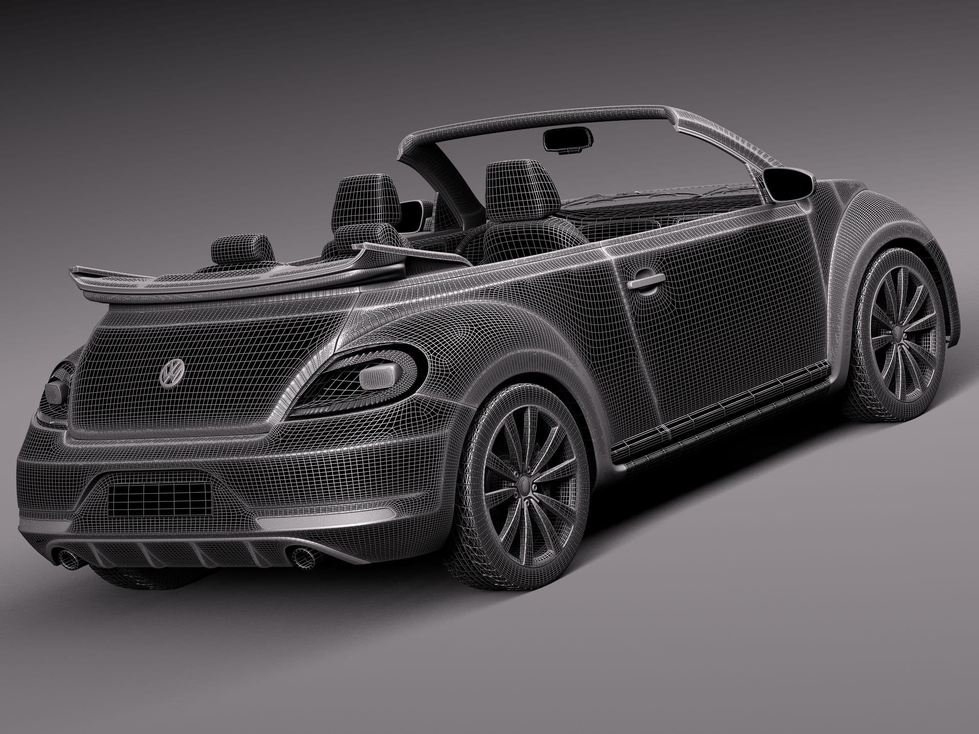 Volkswagen Beetle Convertible R-line 2015 3D Model by SQUIR