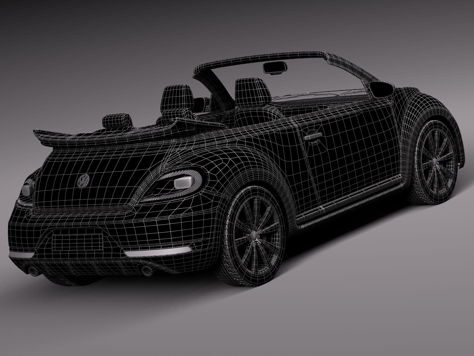 Volkswagen Beetle Convertible R-line 2015 3D Model by SQUIR