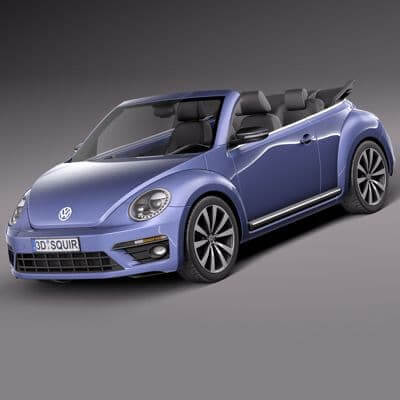 Volkswagen Beetle Convertible R-line 2015 3D Model by SQUIR