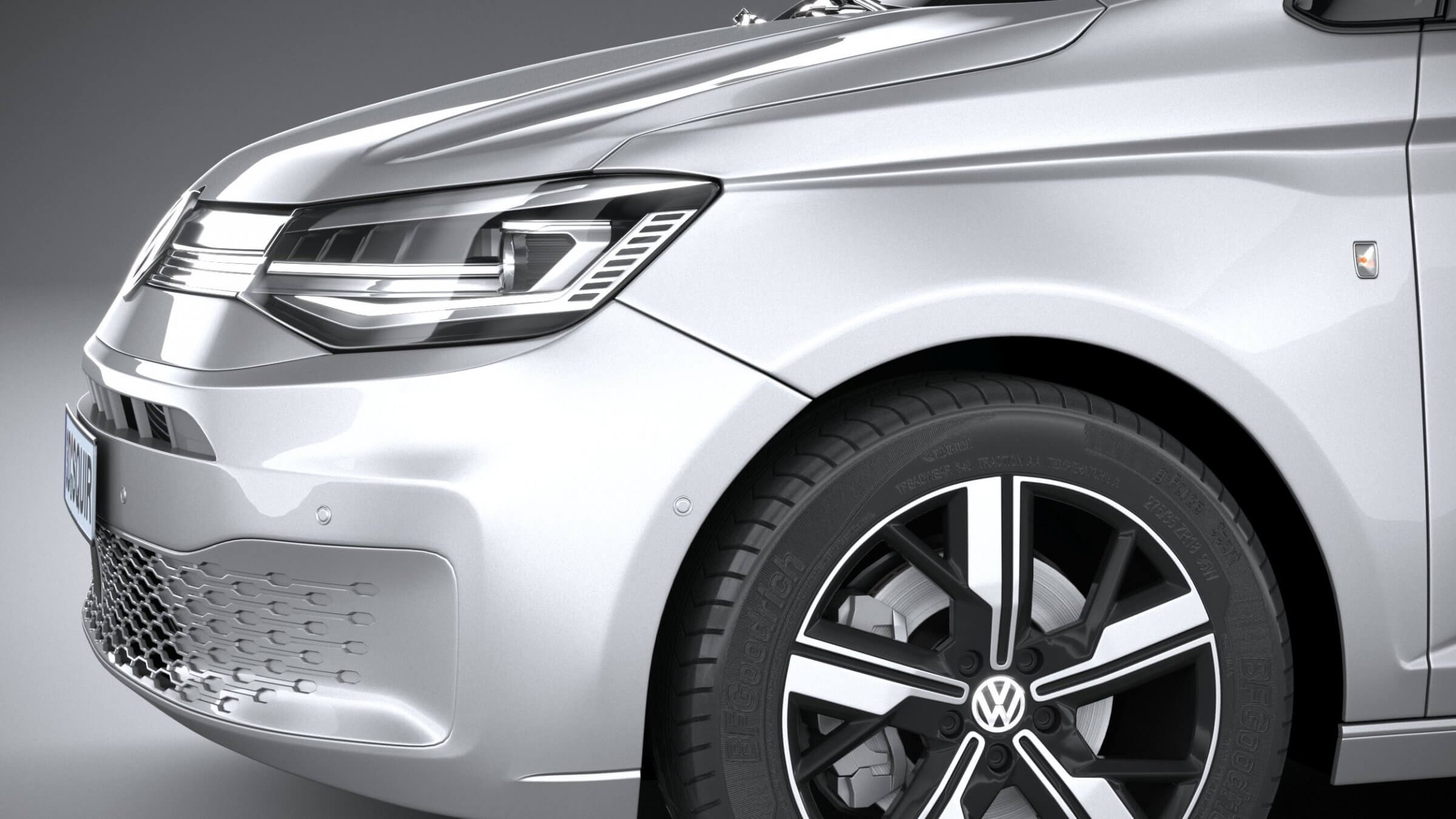 Volkswagen Caddy Commerce Pro Van 2022 - 3D Model by SQUIR