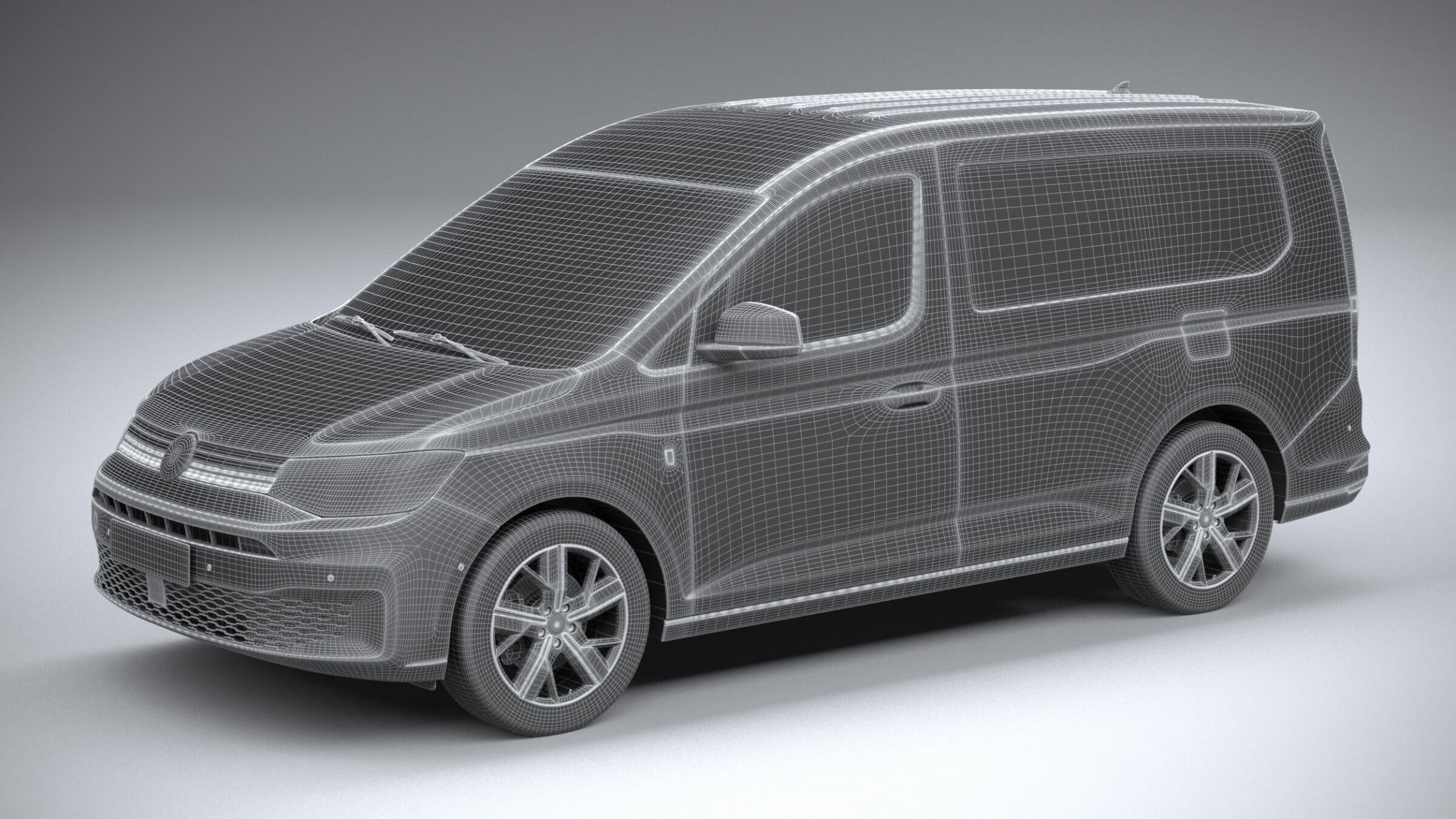 Volkswagen Caddy Commerce Pro Van 2022 - 3D Model by SQUIR