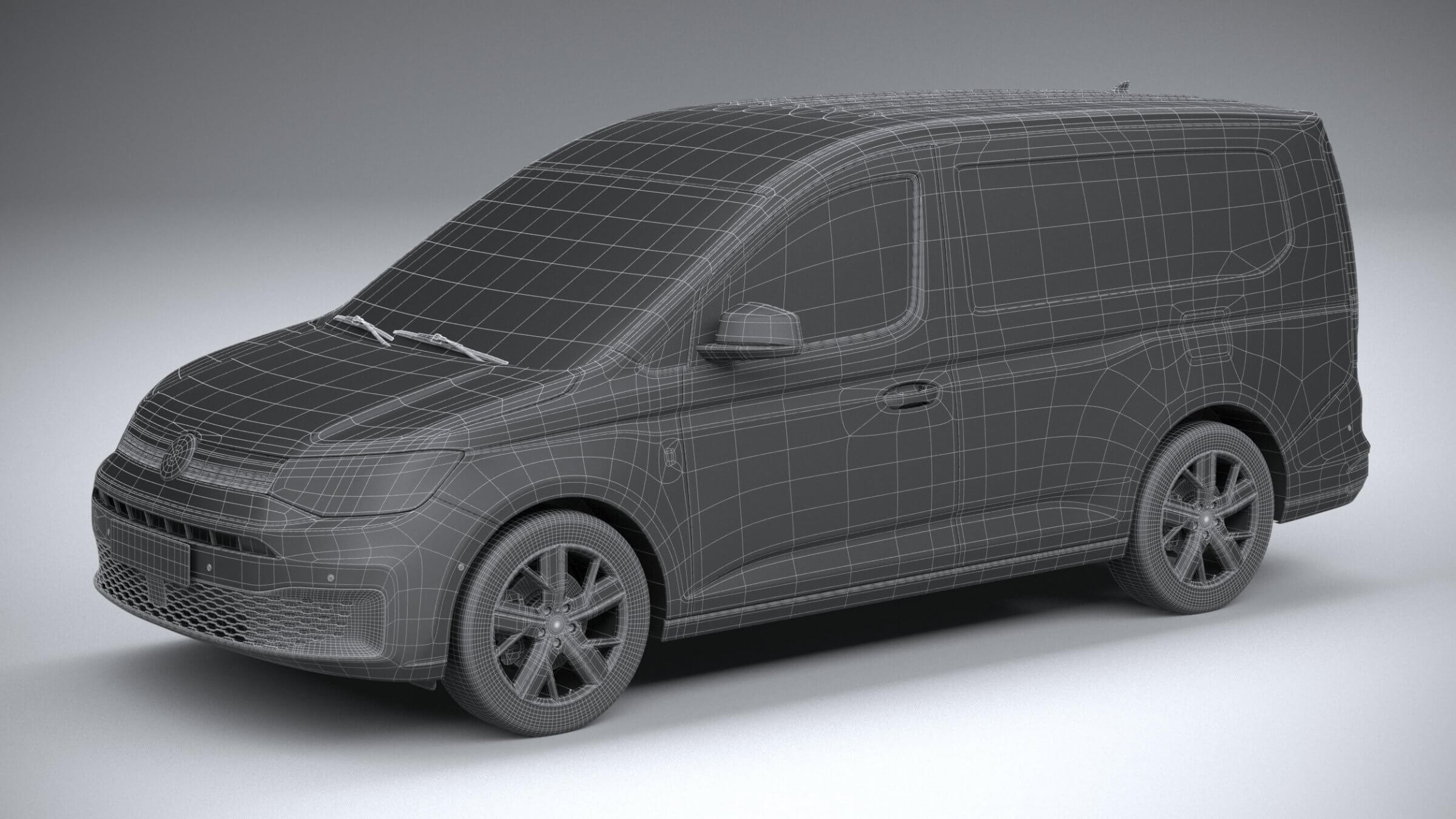 Volkswagen Caddy Commerce Pro Van 2022 - 3D Model by SQUIR