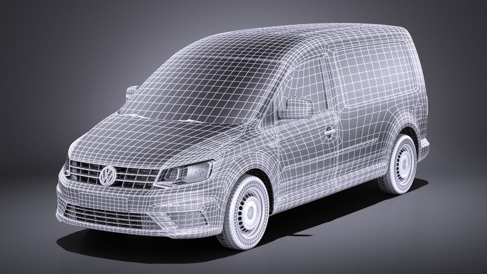 Volkswagen Caddy Maxi 2018 (V-Ray) 3D Model by SQUIR