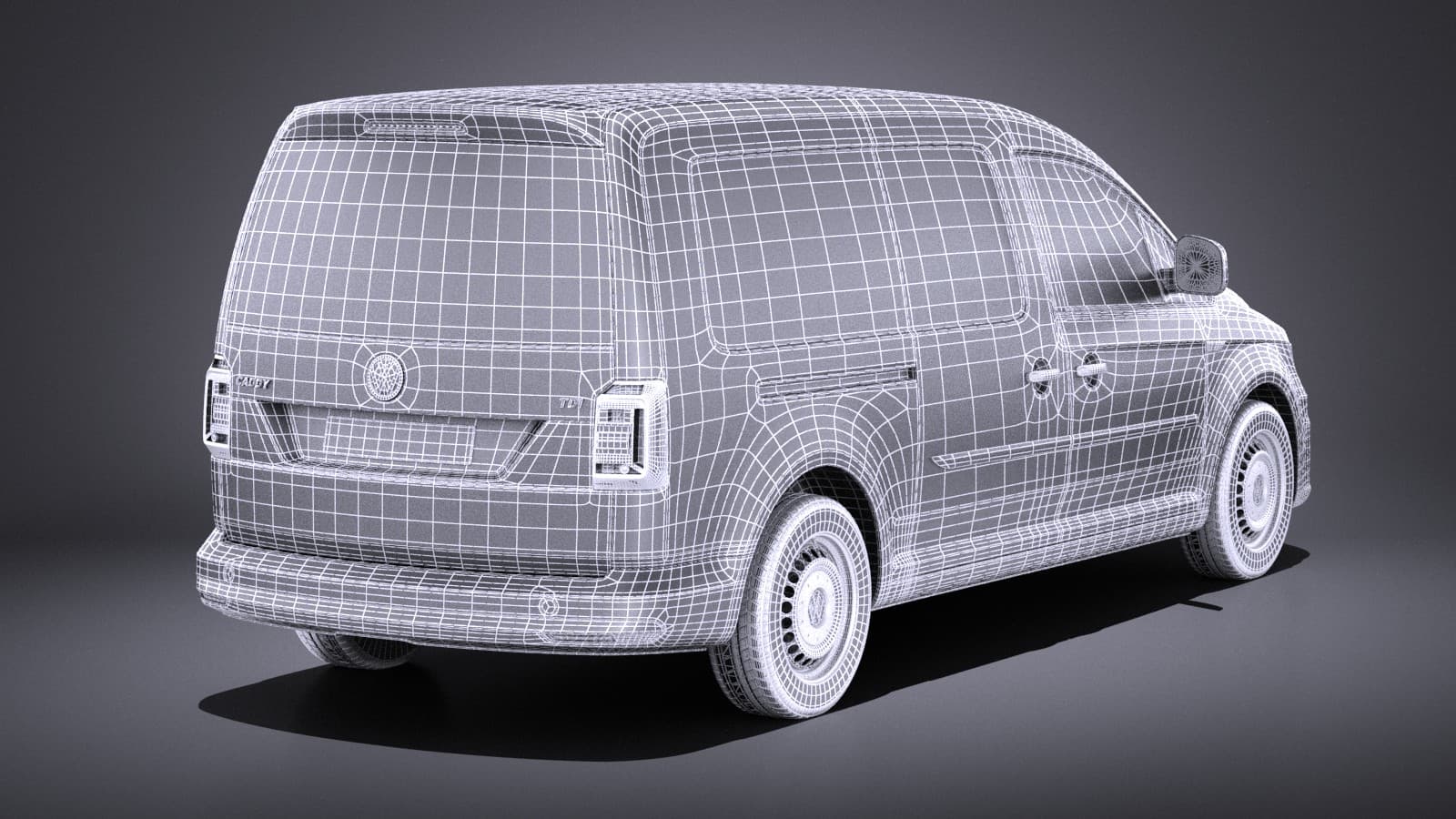 Volkswagen Caddy Maxi 2018 (V-Ray) 3D Model by SQUIR