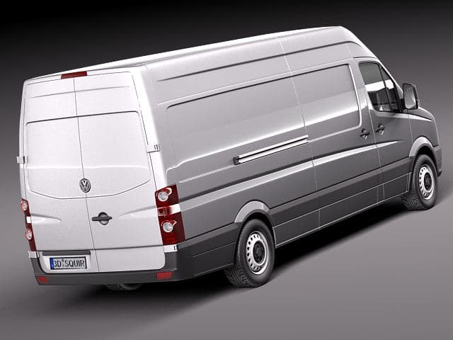 Volkswagen Crafter Van Long 2011 - 3D Model by SQUIR