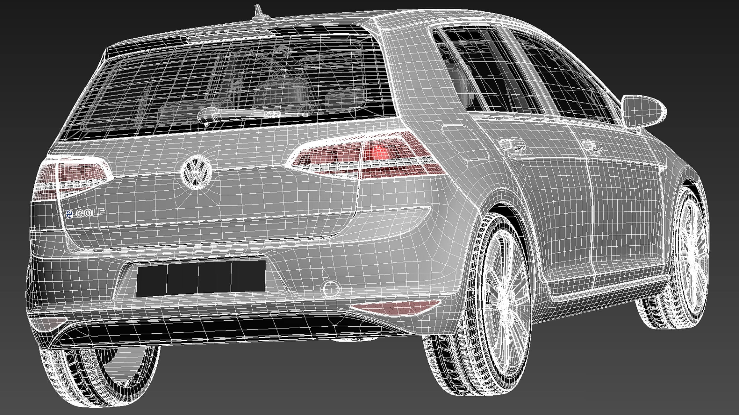 Volkswagen E-Golf 2015 3D Model by SQUIR