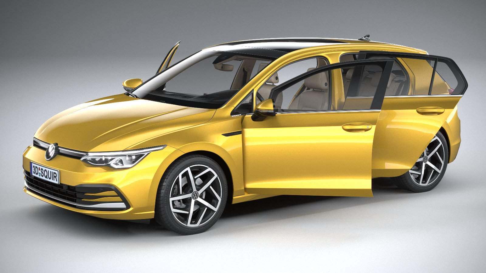Volkswagen Golf 5 Door 2020 - 3D Model by SQUIR