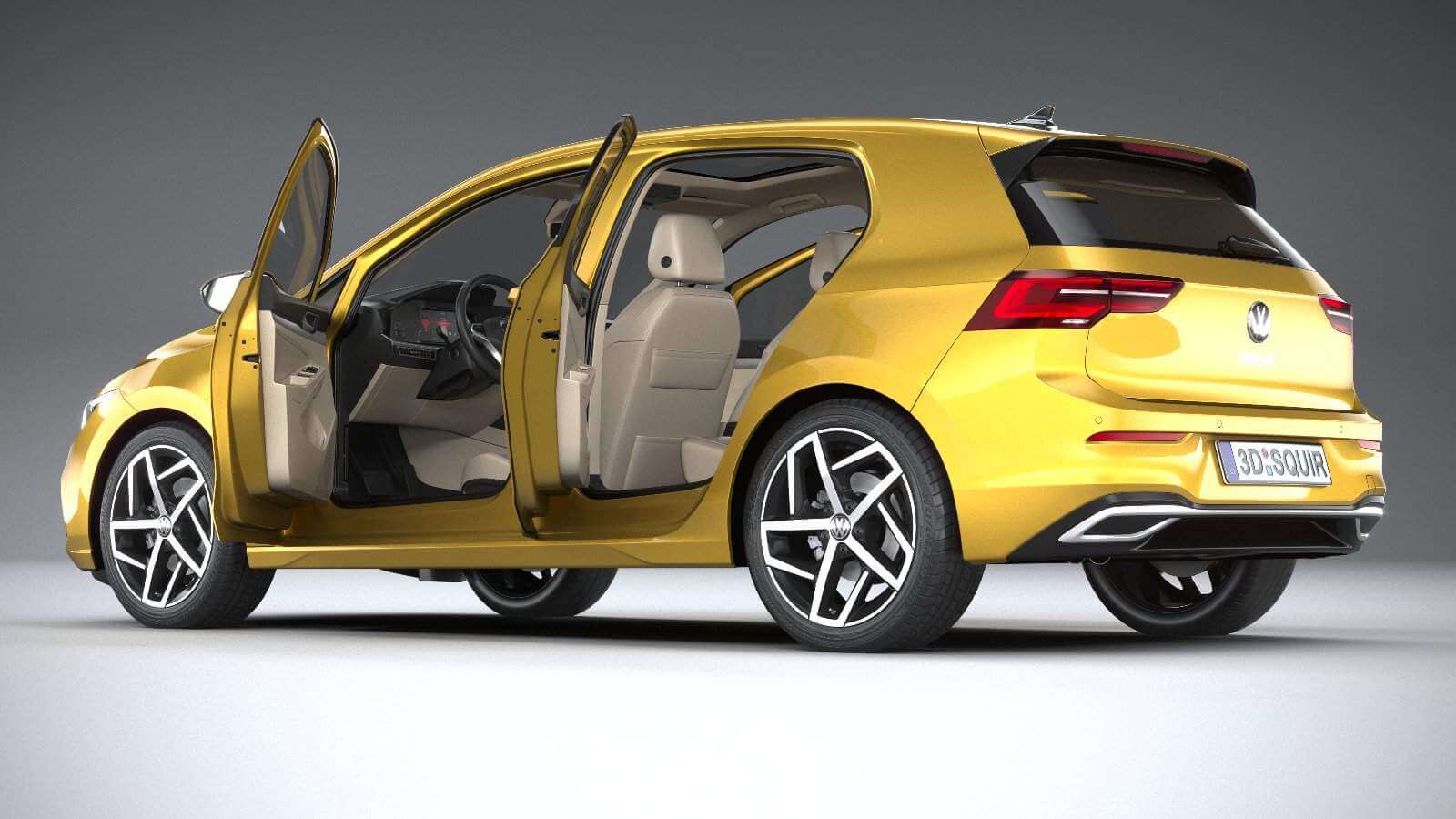 Volkswagen Golf 5 Door 2020 - 3D Model by SQUIR