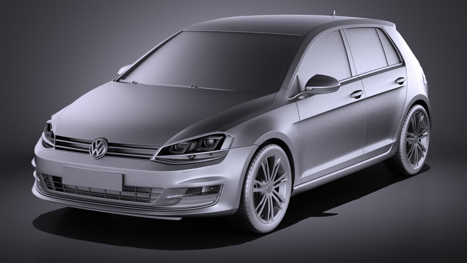 Volkswagen Golf 7 2016 5-Door 3D Model by SQUIR