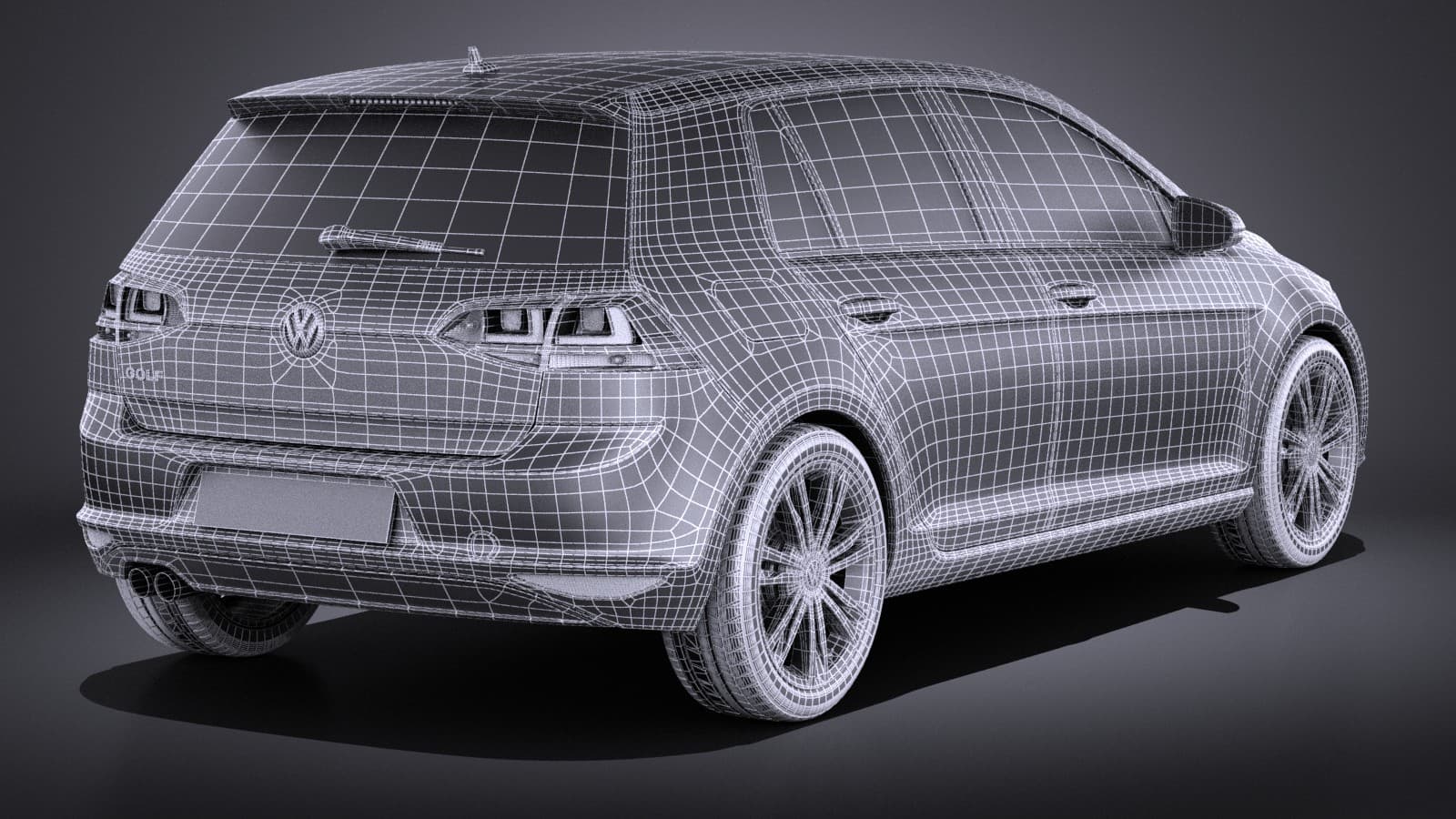 Volkswagen Golf 7 2016 5-Door 3D Model by SQUIR