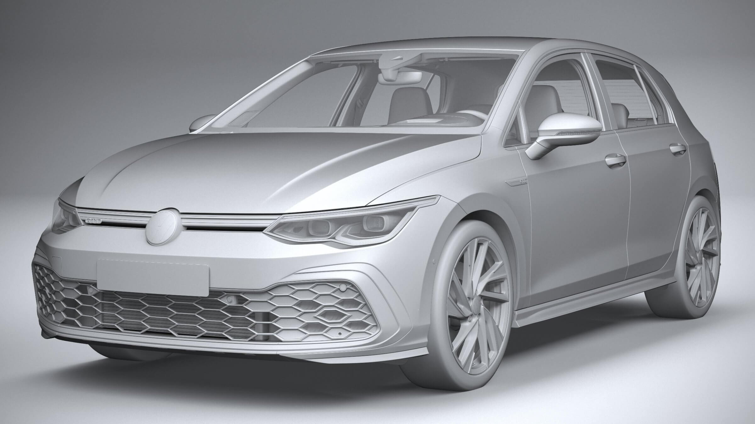 Volkswagen Golf GTD 5-door 2020 3D Model by SQUIR