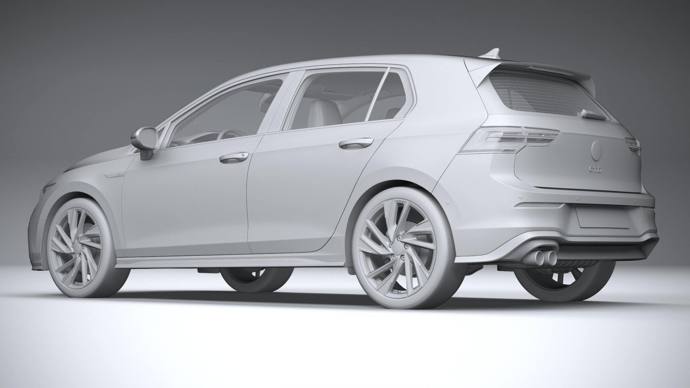 Volkswagen Golf GTD 5-door 2020 3D Model by SQUIR