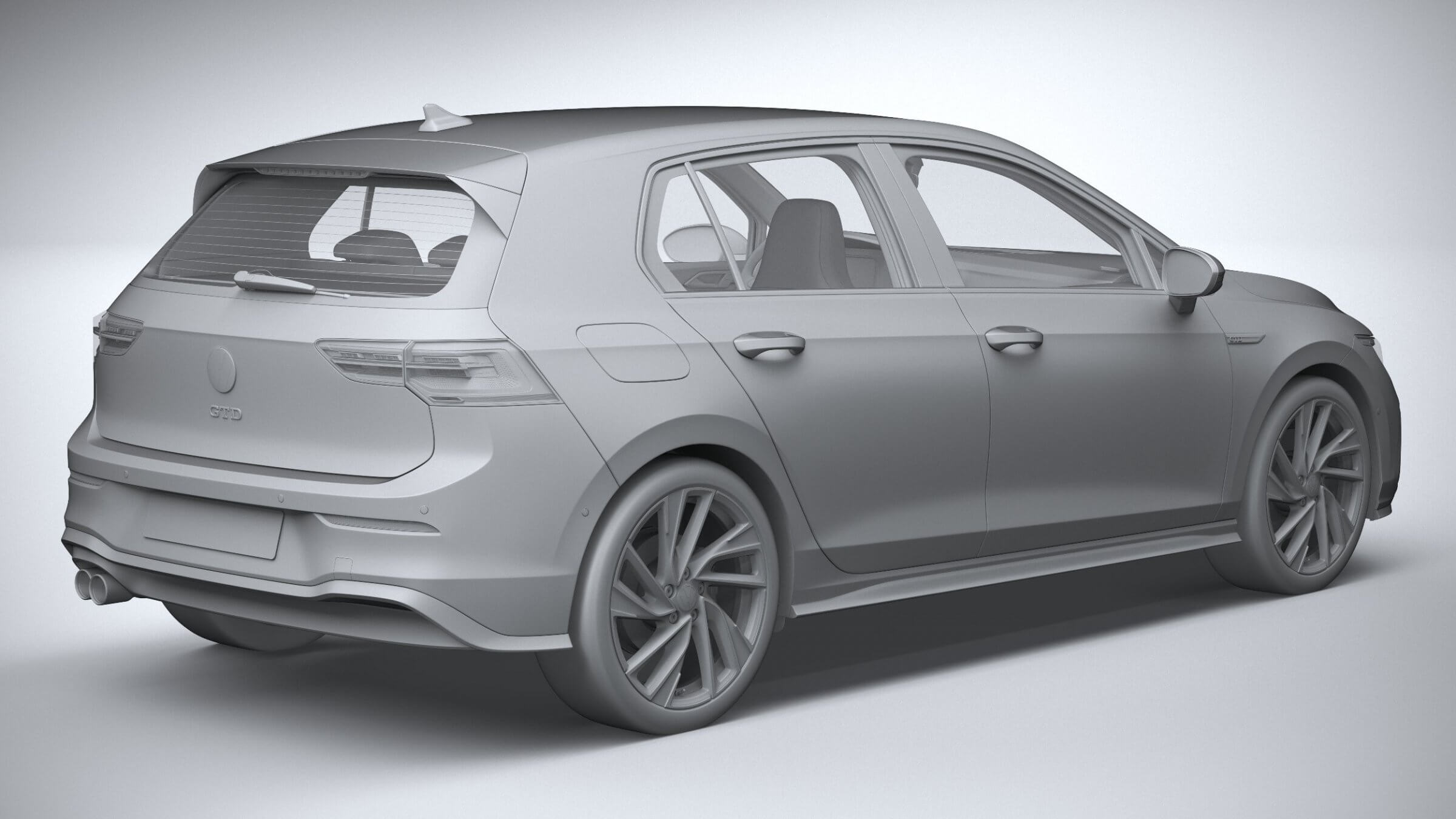 Volkswagen Golf GTD 5-door 2020 3D Model by SQUIR