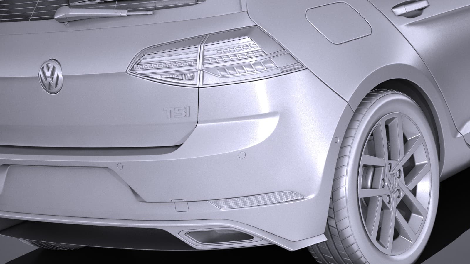 Volkswagen Golf R 2017 - 3D Model by SQUIR