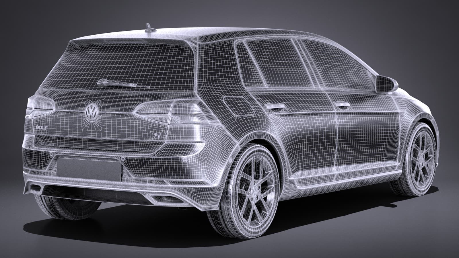 Volkswagen Golf R 2017 - 3D Model by SQUIR