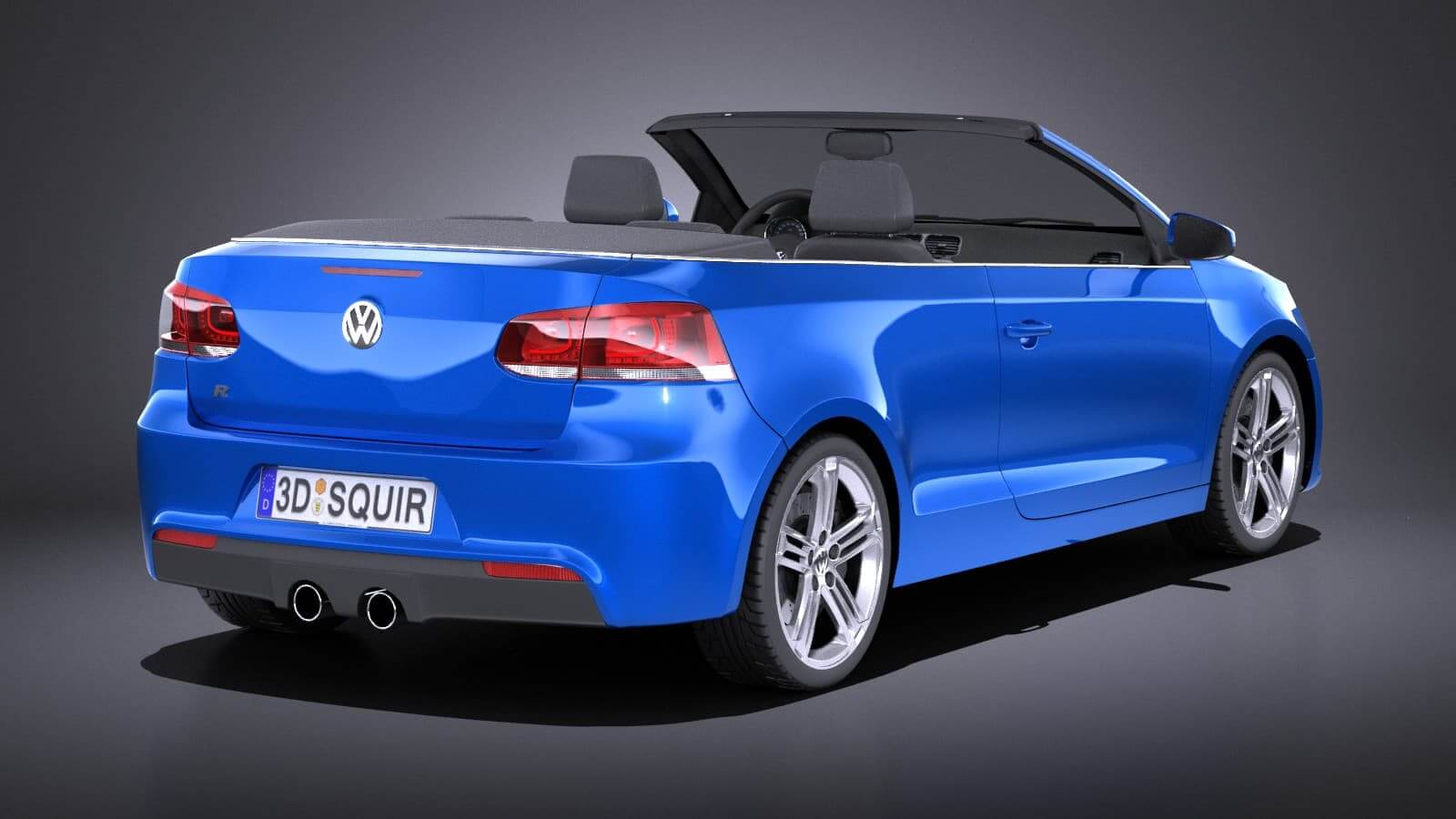 Volkswagen Golf R Convertible 2014 (V-Ray) 3D Model by SQUIR