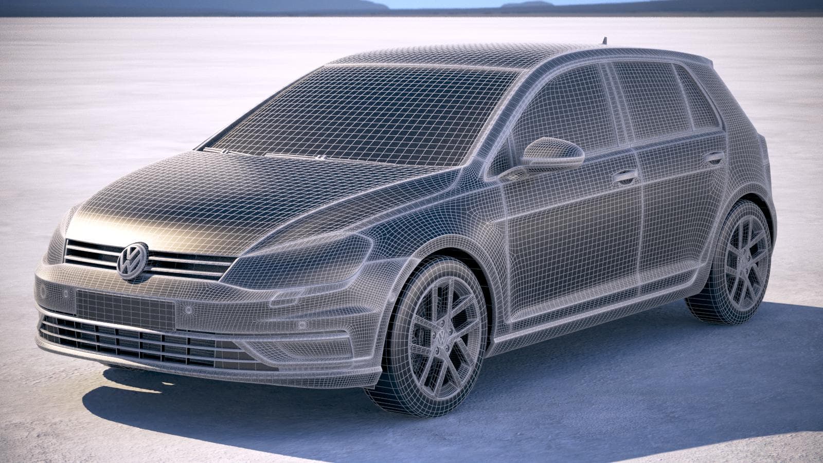 Volkswagen Golf TDI 2017 - 3D Model by SQUIR