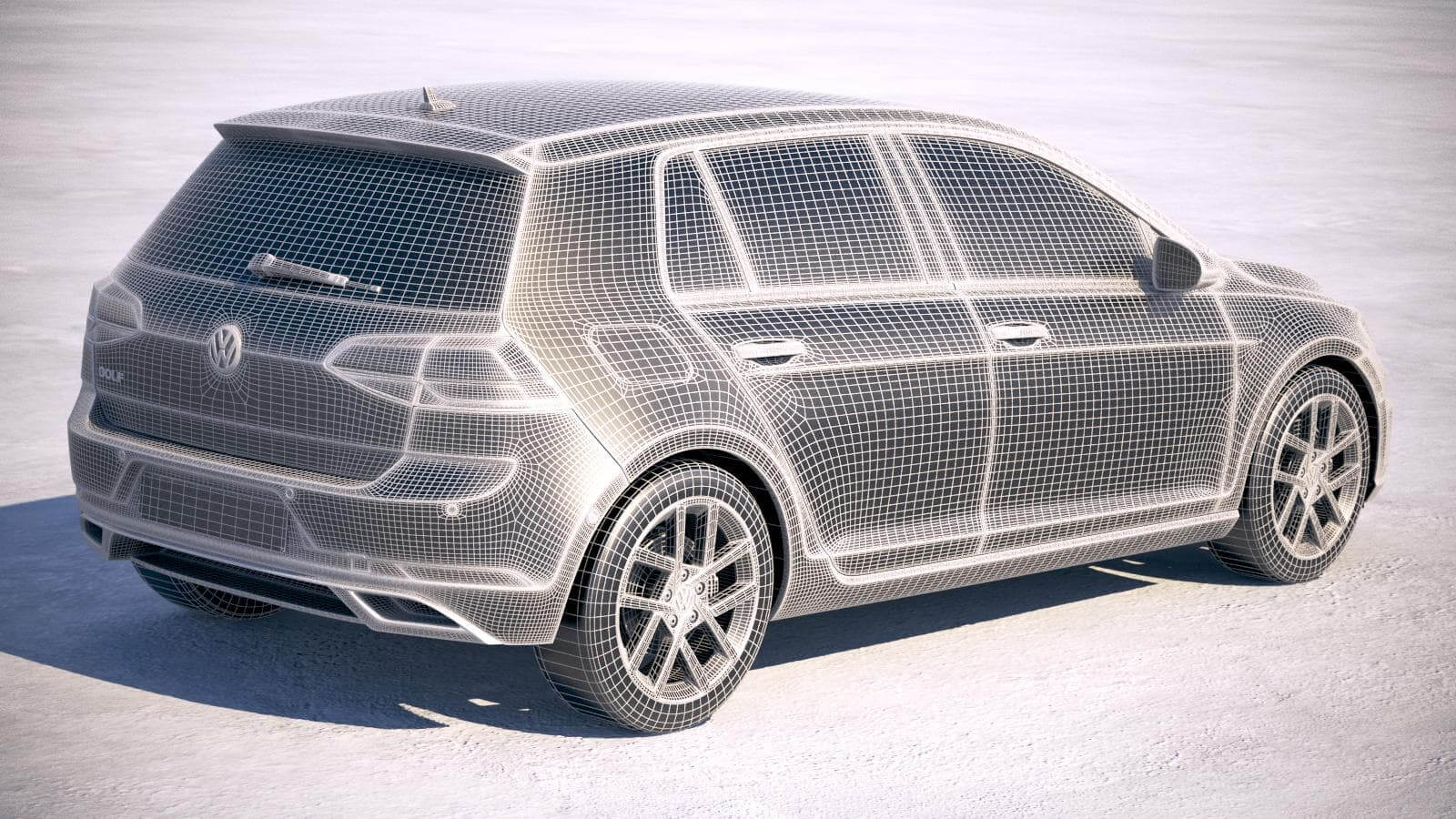 Volkswagen Golf TDI 2017 - 3D Model by SQUIR