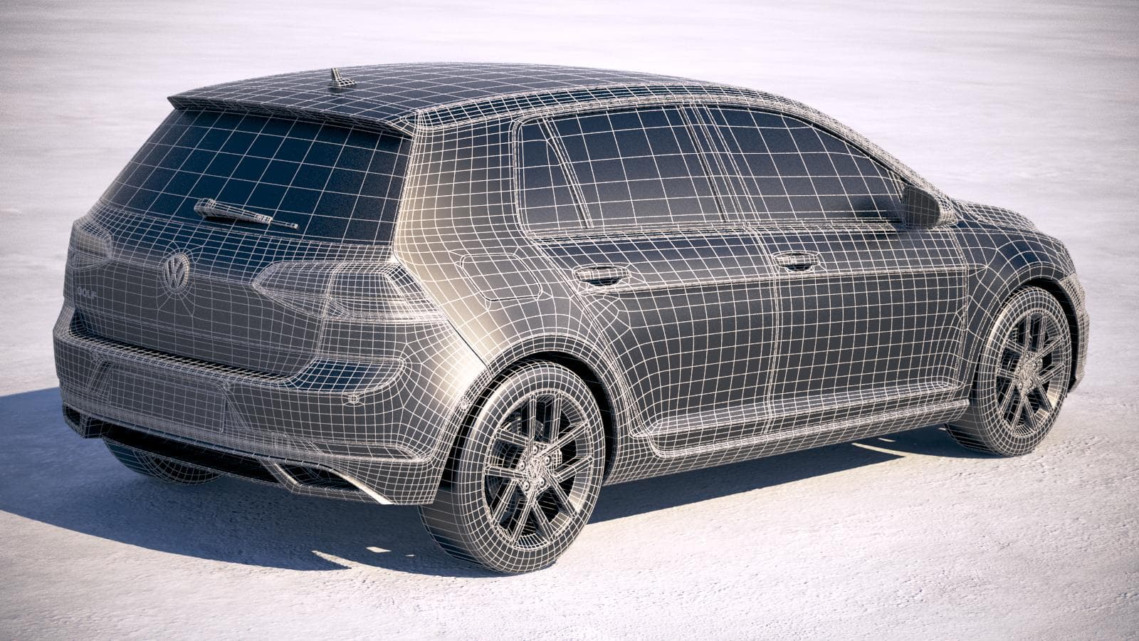 Volkswagen Golf TDI 2017 - 3D Model by SQUIR