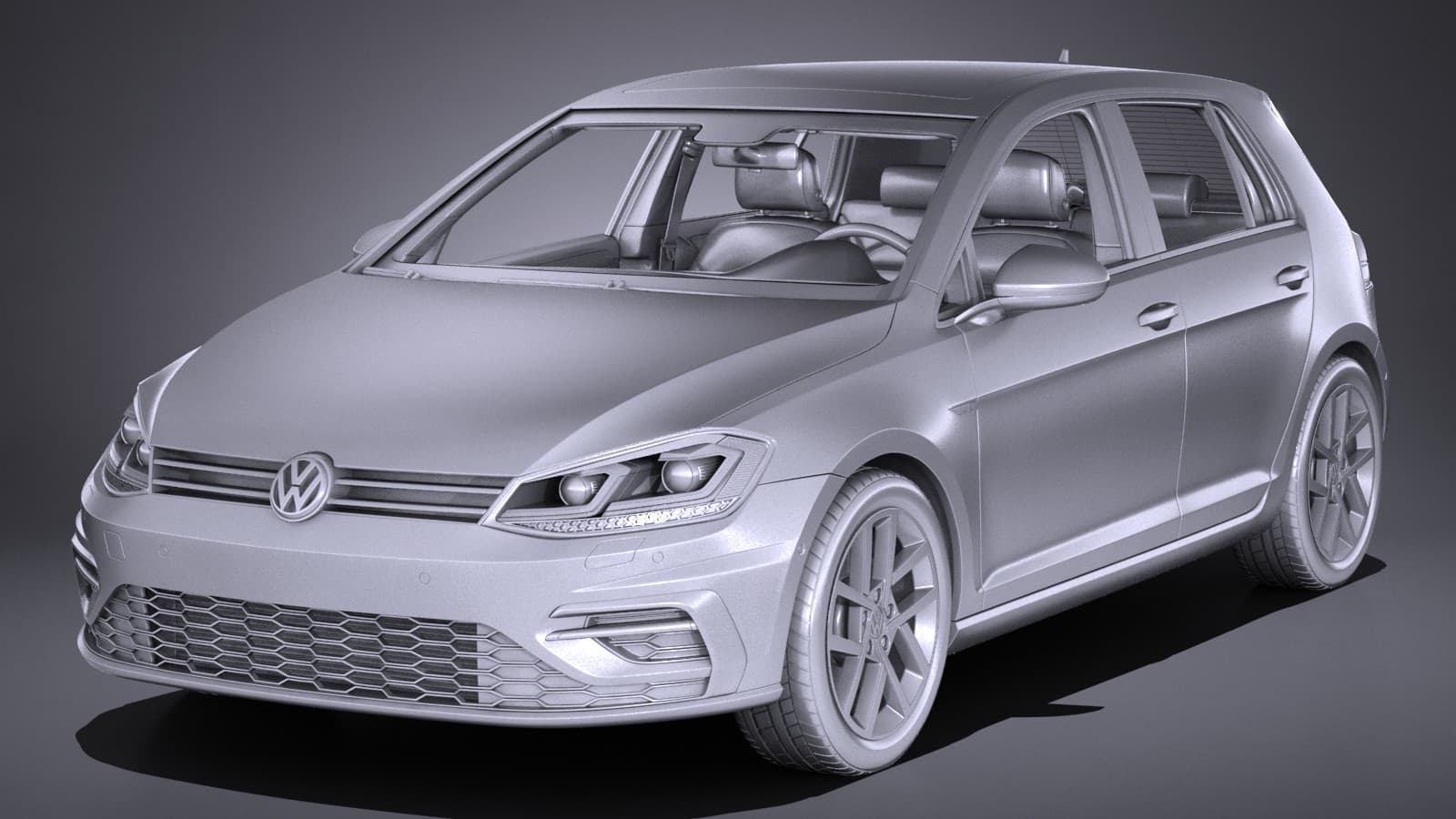 Volkswagen Golf TSI 2017 - 3D Model by SQUIR