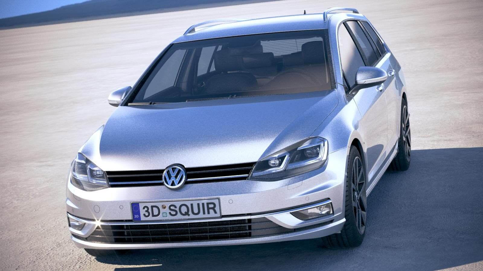 Volkswagen Golf Variant 2017 - 3D Model by SQUIR