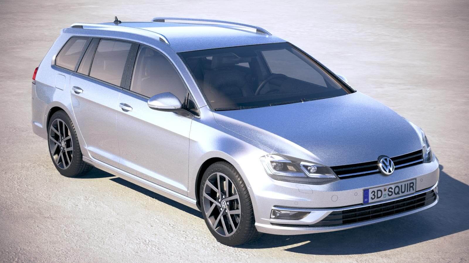 Volkswagen Golf Variant 2017 - 3D Model by SQUIR