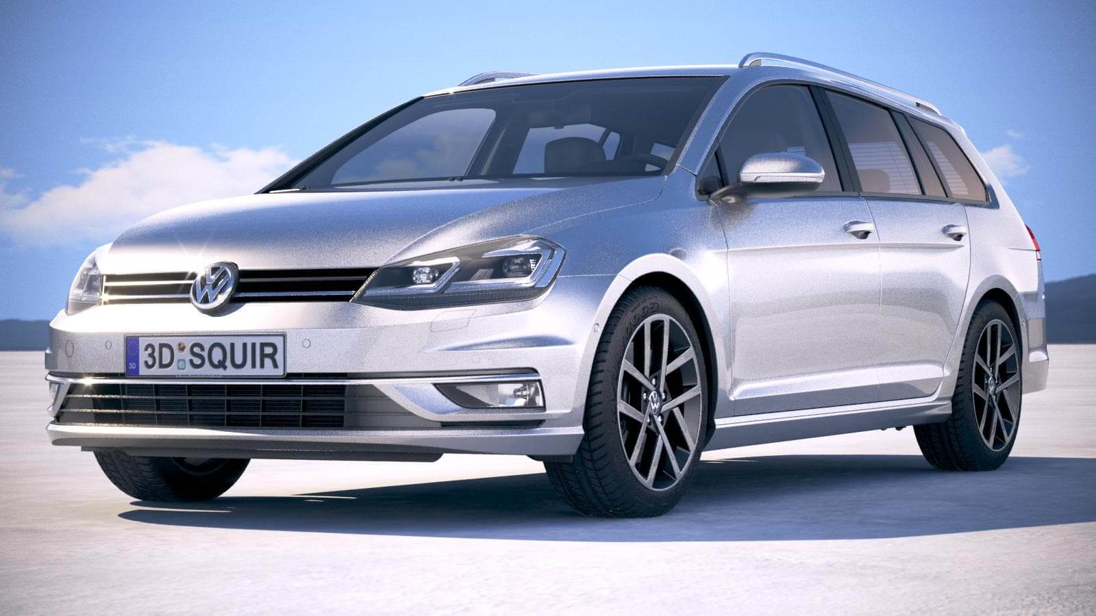 Volkswagen Golf Variant 2017 - 3D Model by SQUIR